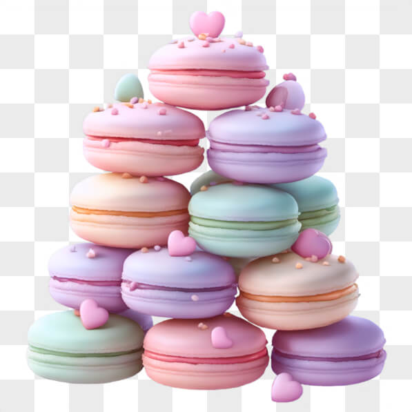 Download Kawaii Macarons in Pastel Colors Stacked in a Pyramid Kawaii ...