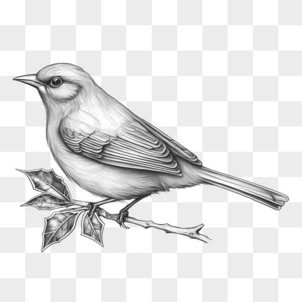Télécharger Illustration d'un oiseau sur une branche avec des feuilles ...