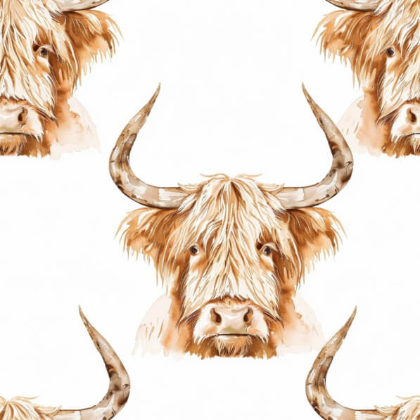 Download Highland Cattle Pattern Patterns Online - Creative Fabrica