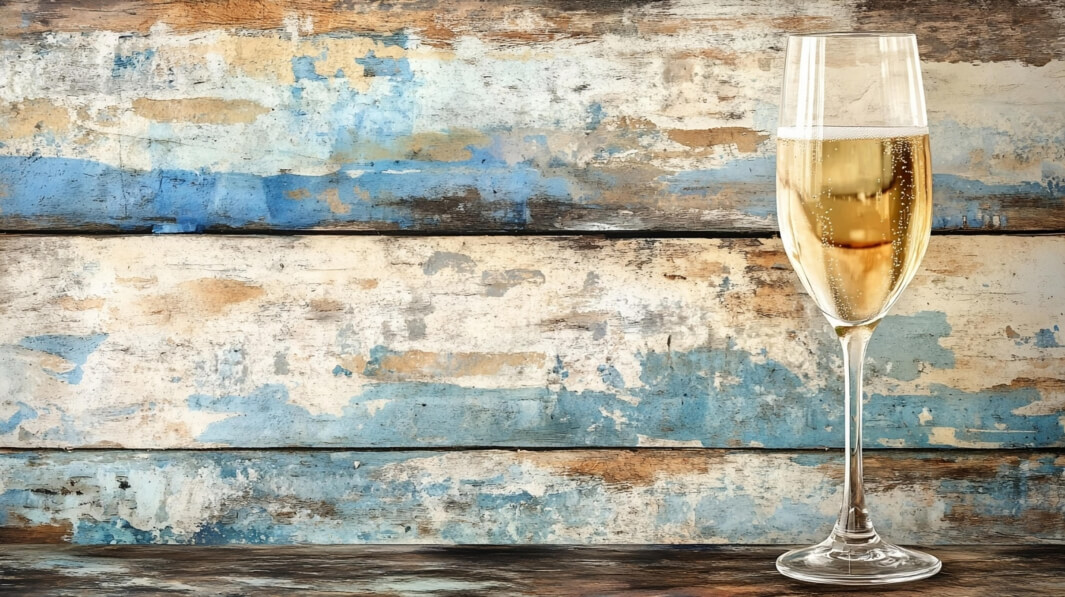 Download Glass of Sparkling Champagne on Rustic Wood Background ...