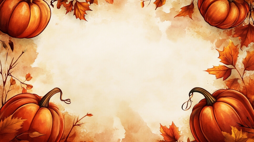 Download Autumn Background with Pumpkins and Leaves Backgrounds Online ...