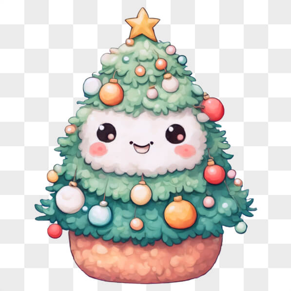 Download Kawaii Christmas Tree Character Kawaii Online - Creative Fabrica