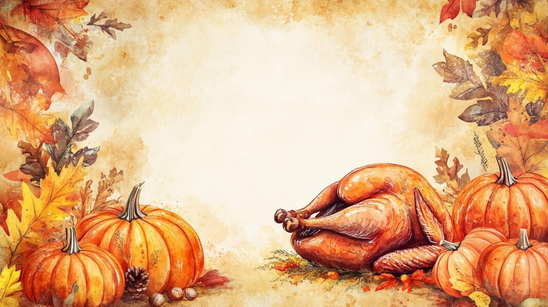 Download Autumn Harvest Scene with Pumpkins and Turkey Backgrounds ...