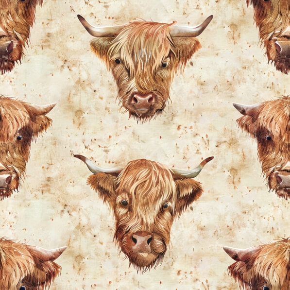 Download Highland Cattle Pattern Design Patterns Online - Creative Fabrica