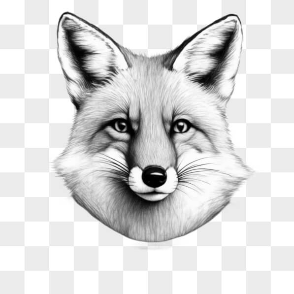 Download Detailed Drawing of a Fox Sketches Online - Creative Fabrica