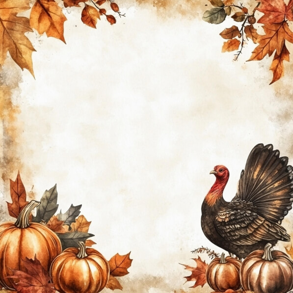 Download Thanksgiving Background with Pumpkins and Turkey Backgrounds ...