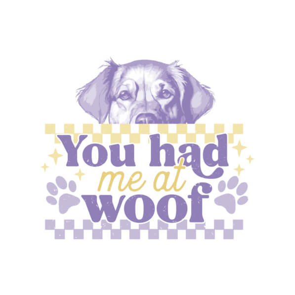 Download You Had Me at Woof Dog Illustration Quotes Online - Creative ...