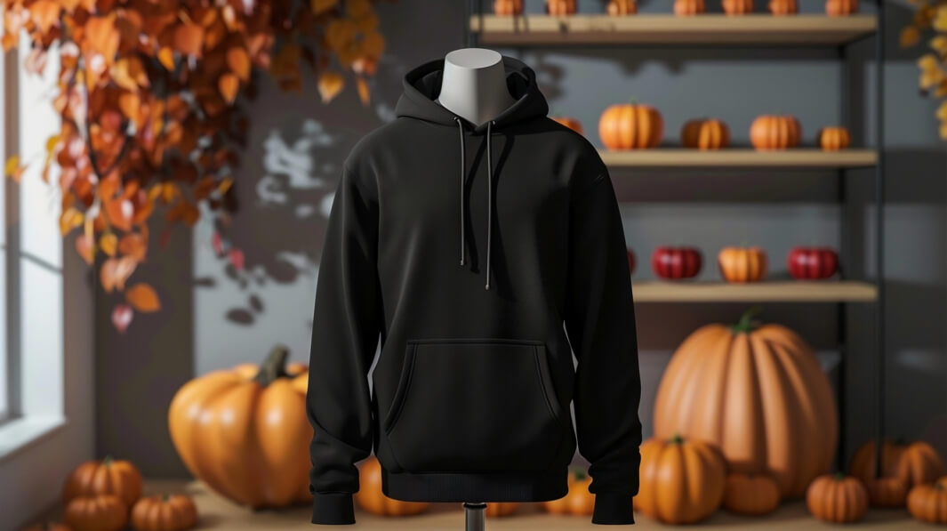 Download Black Hoodie with Autumn Decor Mockups Online - Creative Fabrica