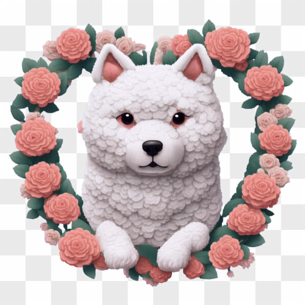 Descarga Perro Blanco Esponjoso Rodeado de Rosas Cartoons En Línea ...