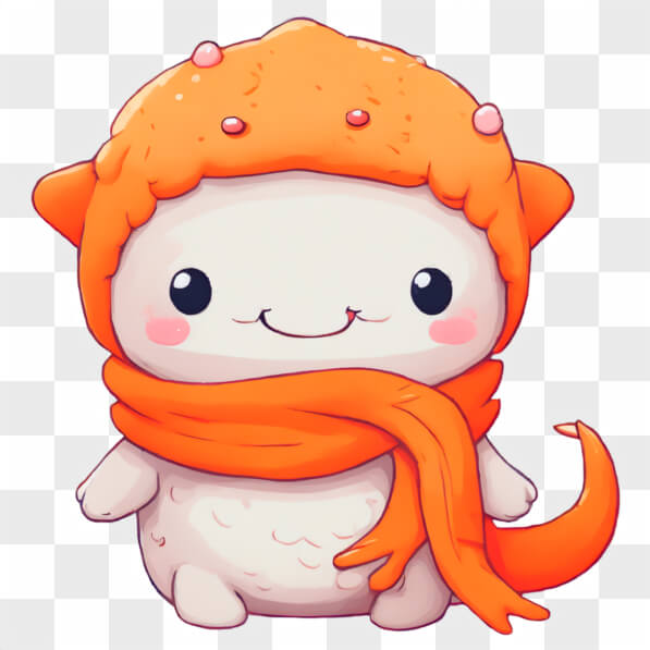 Download Kawaii Character with Orange Hat and Scarf Kawaii Online ...