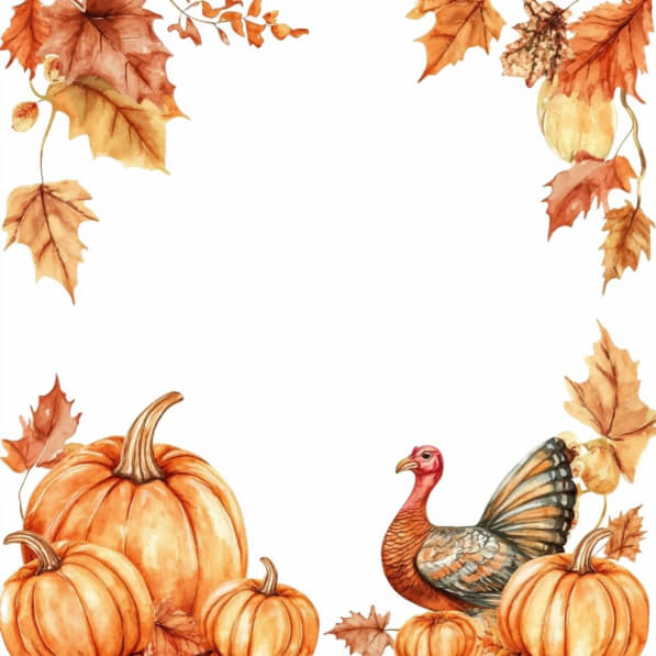 Download Autumn Thanksgiving Scene with Pumpkins and Turkey Backgrounds ...