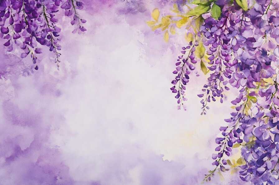 Download Watercolor Wisteria Flowers Backgrounds Online - Creative Fabrica
