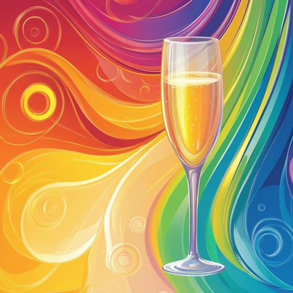 Download Colorful Abstract Background with Champagne Flute Backgrounds ...