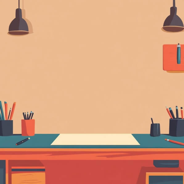 Download Creative Workspace with Writing Utensils Backgrounds Online ...