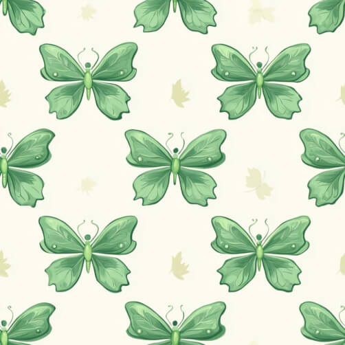 Download Green Butterflies and Flowers Seamless Pattern Patterns Online ...