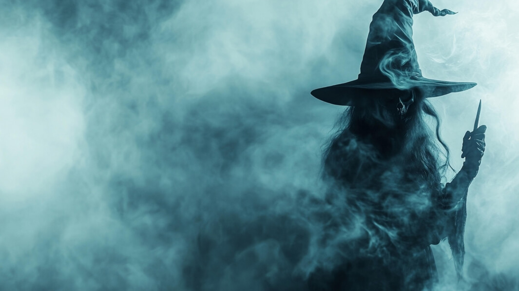Download Silhouette of a Witch in Smoke Backgrounds Online - Creative ...