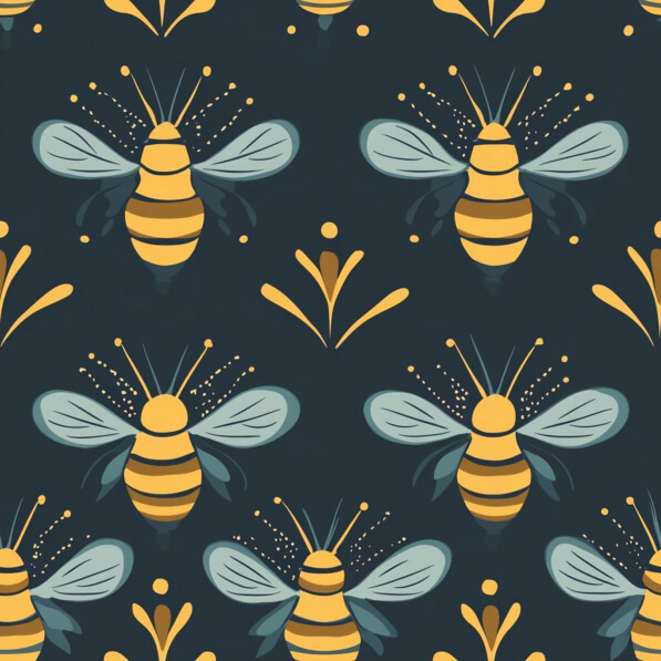 Descarga Patrón de abeja estilizado Patrones En Línea - Creative Fabrica