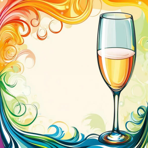 Download Champagne Glass with Colorful Swirls Backgrounds Online ...