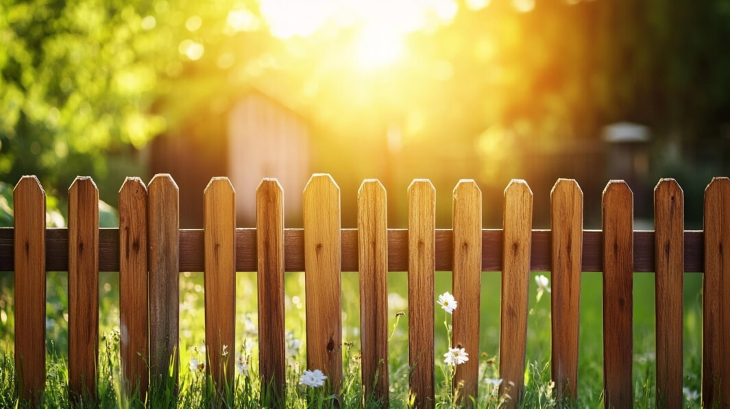 Download Wooden Fence with Sunlight and Greenery Backgrounds Online ...