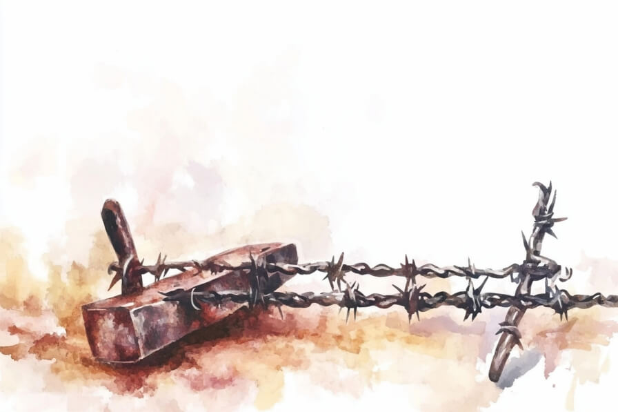 Download Rusty Clamp and Barbed Wire Backgrounds Online - Creative Fabrica