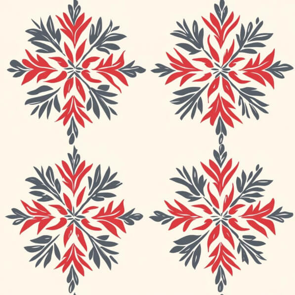Download Symmetrical Floral Pattern in Red and Gray Patterns Online ...