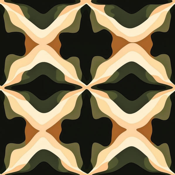 Download Symmetrical Abstract Design in Earthy Tones Patterns Online - Creative Fabrica