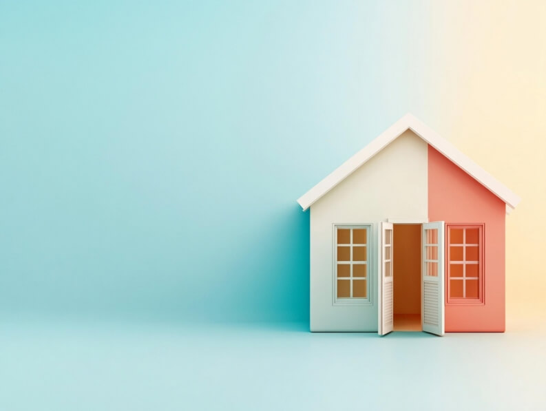 Download Abstract House with Gradient Background Backgrounds Online ...