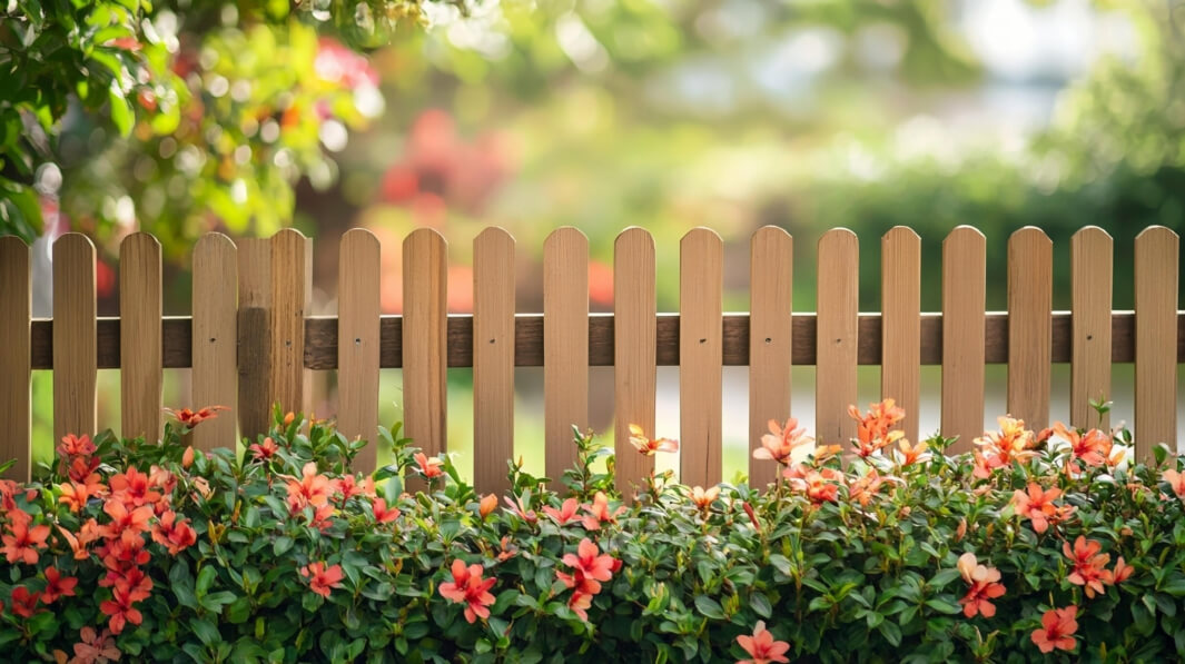 Download Charming Garden Fence with Flowers Backgrounds Online ...