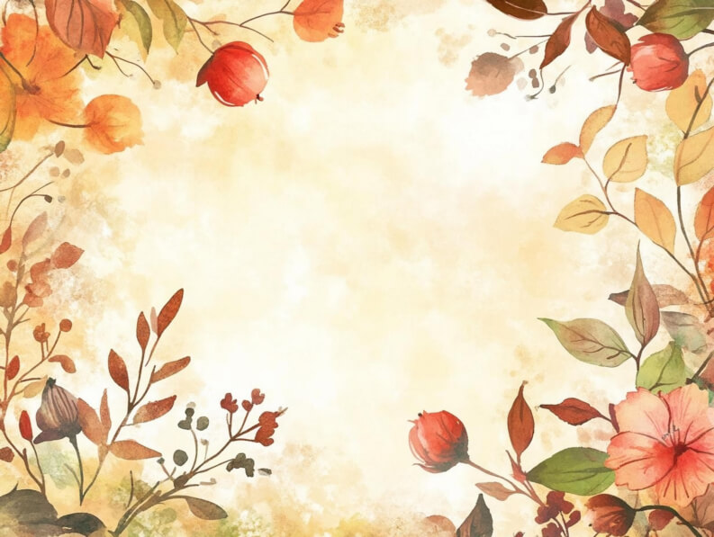Download Autumn Floral Watercolor Illustration Backgrounds Online ...
