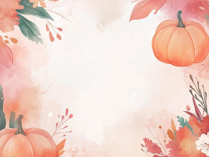 Download Autumn Pumpkins and Foliage Illustration Backgrounds Online ...