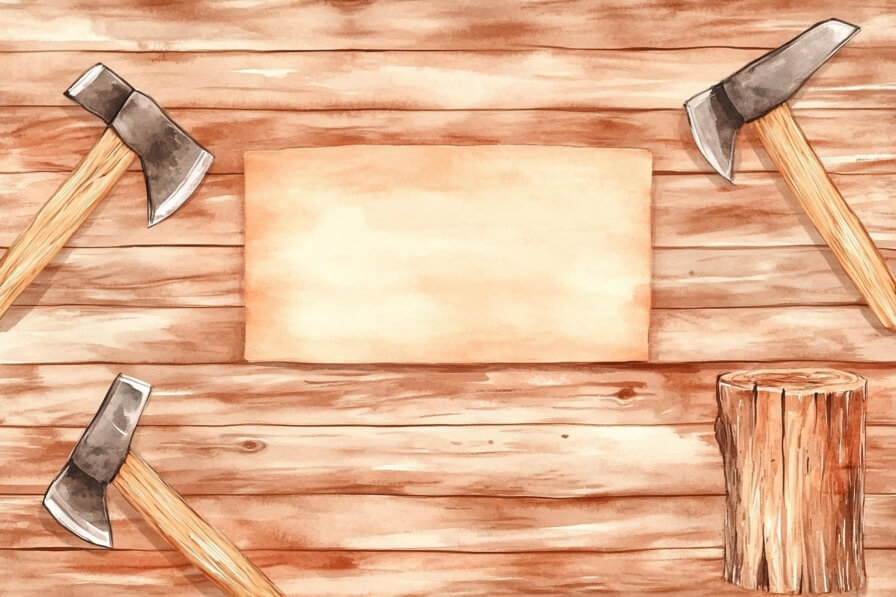 Download Rustic Axes and Blank Parchment on Wooden Background ...