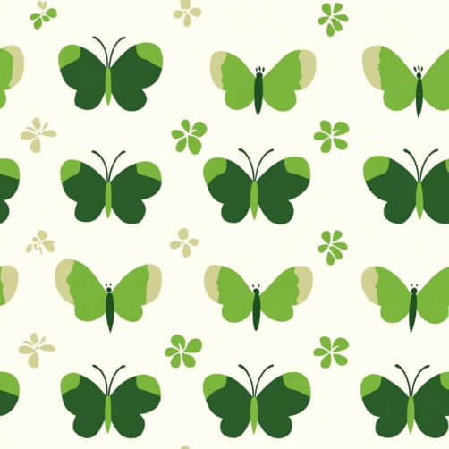 Download Green Butterflies and Flowers Seamless Pattern Patterns Online ...