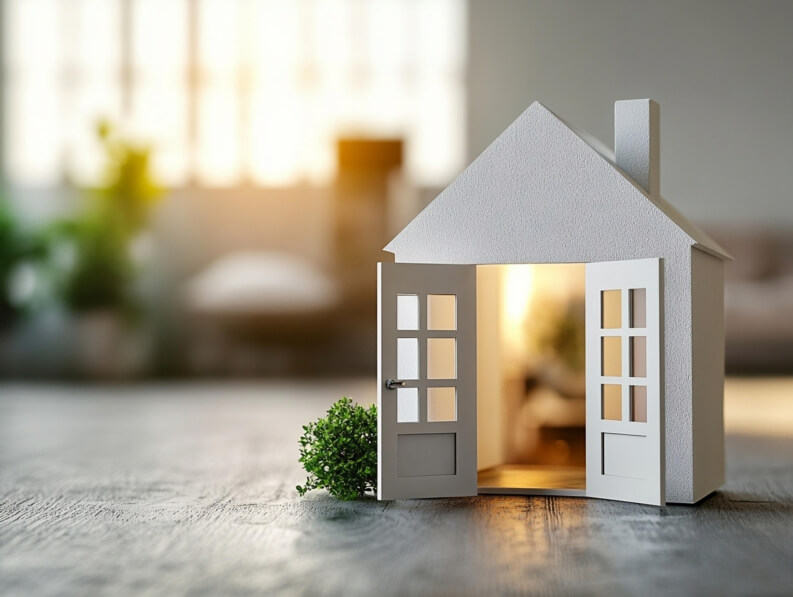 Download Miniature Model House with Open Doors Backgrounds Online ...