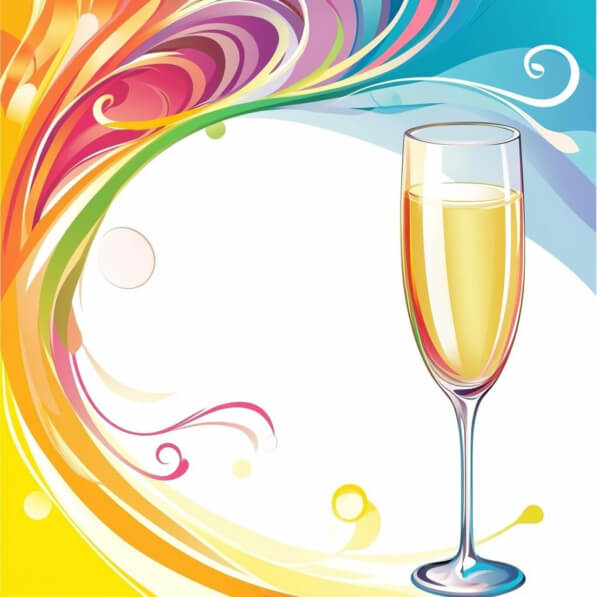 Download Champagne Glass with Colorful Swirls Backgrounds Online ...
