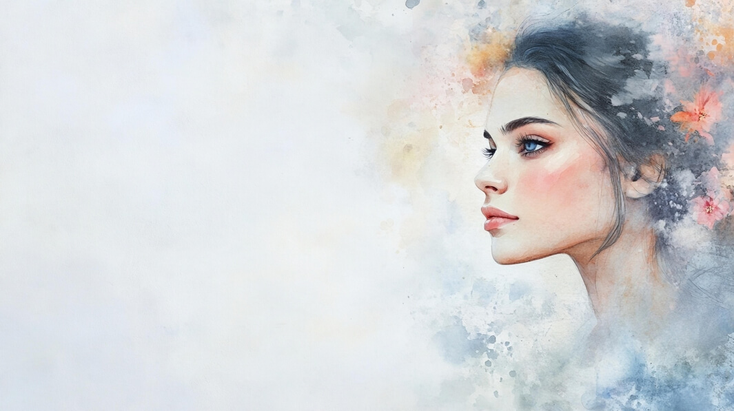 Download Watercolor Portrait of a Young Woman Backgrounds Online ...