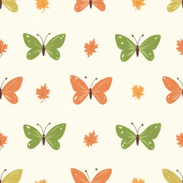 Download Colorful Butterflies and Leaves Pattern Patterns Online ...
