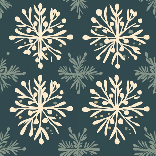 Download Abstract Snowflake Pattern on Dark Teal Background Patterns Online - Creative Fabrica