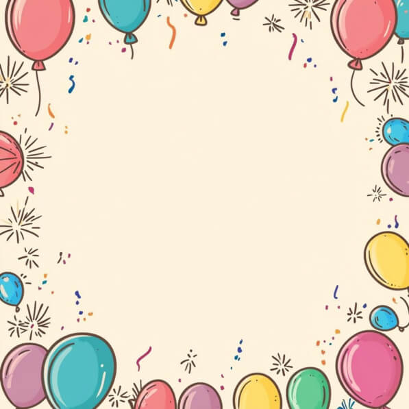 Descarga Borde de globos coloridos para celebraciones Fondos En Línea ...