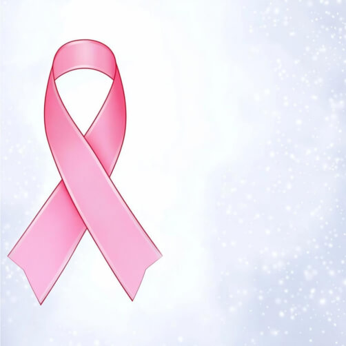 Download Pink Ribbon and Flowers on Pink Background - Breast Cancer ...