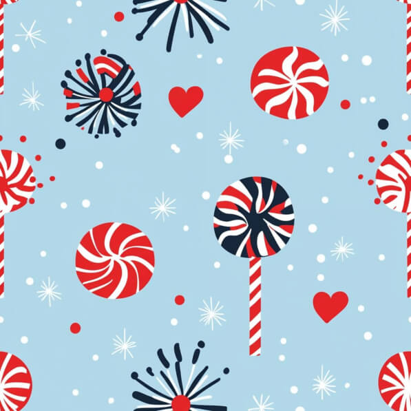 Download Whimsical Holiday Pattern with Lollipops and Sparklers ...