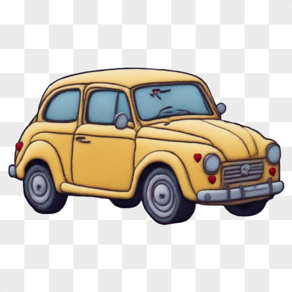Download Cartoon Yellow Car Cartoons Online - Creative Fabrica