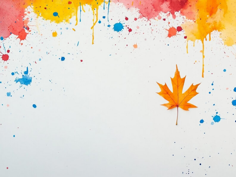 Download Autumn Leaf with Watercolor Splashes Backgrounds Online ...