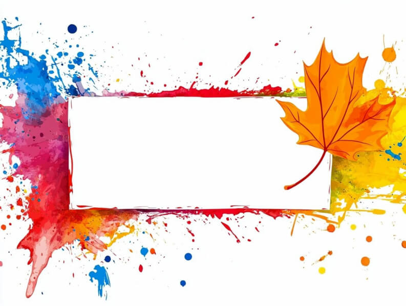 Download Colorful Abstract Splash with Maple Leaf Backgrounds Online ...