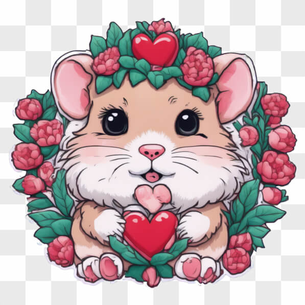 Descarga Hamster lindo rodeado de flores y corazones Cartoons En Línea ...