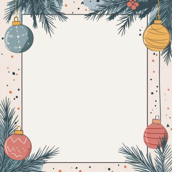 Download Festive Holiday Border with Ornaments Backgrounds Online ...