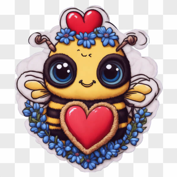 Download Cute Cartoon Bee with Heart and Flowers Cartoons Online ...