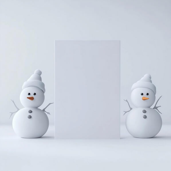 Download Cheerful Snowmen Next to Blank Sign Backgrounds Online ...