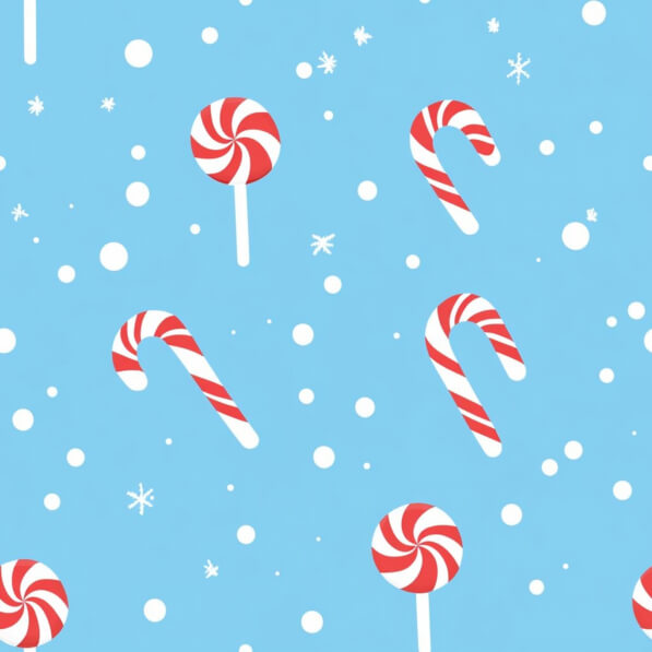 Download Festive Holiday Pattern with Candy Canes and Lollipops ...