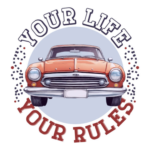 Download Vintage Orange Car with Inspirational Text Quotes Online ...