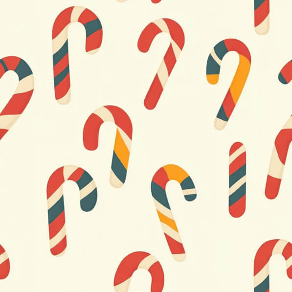 Download Pattern of Colorful Candy Canes Patterns Online - Creative Fabrica